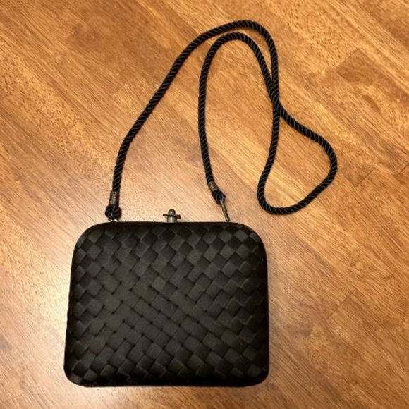 Whiting & Davis | Bags | Whiting Davis Int Black Quilted Hard Shell ...